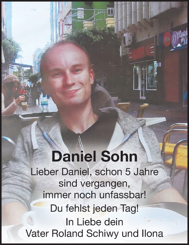 Traueranzeigen von Daniel Sohn | nordwest-trauer.de